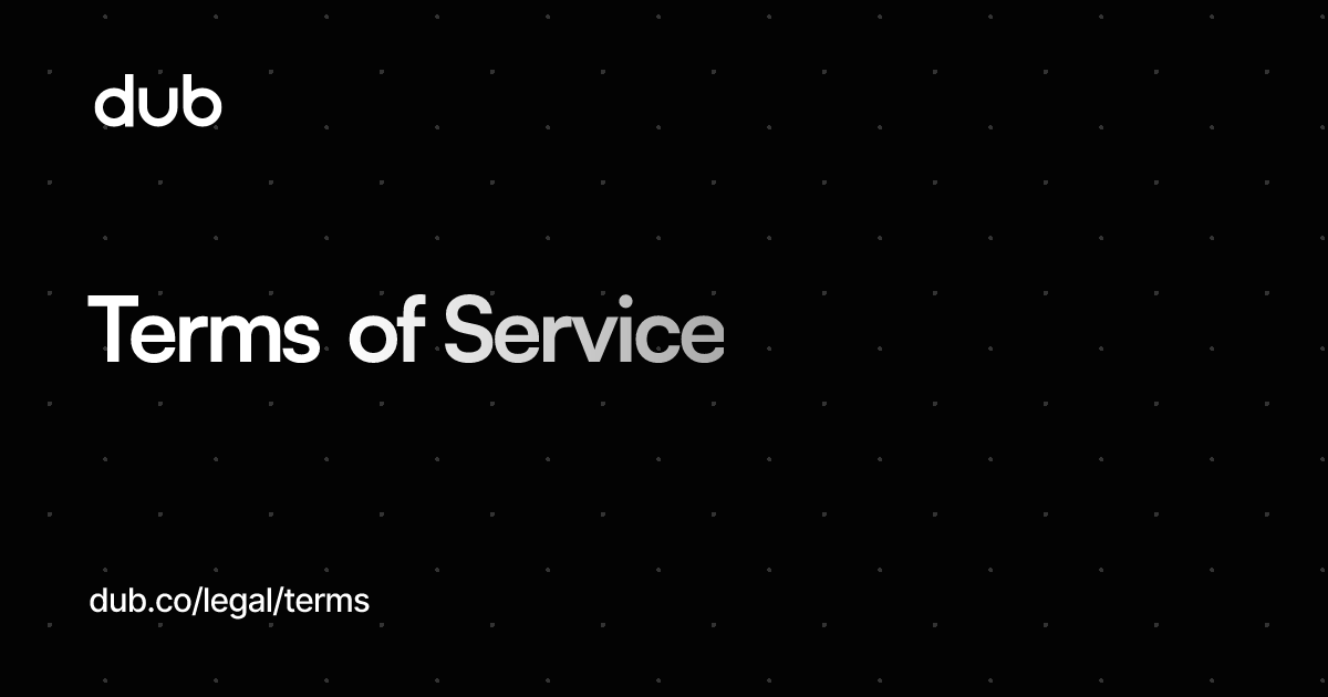 Terms of Service | Dub